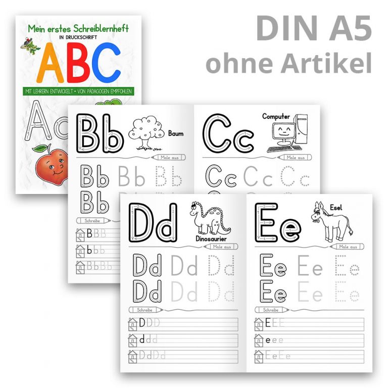 Mein erstes Schreiblernheft - ABC - in Druckschrift (A5/A4) - F&M Verlag